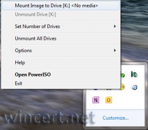 Open or mount ISO file on Windows 7 - WinCert