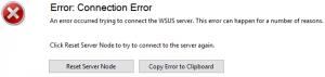 WSUS Error: Connection Error - WinCert