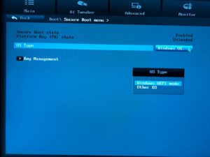 The system found unathorized changes on the firmware UEFI - WinCert