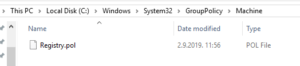 The processing of Group Policy Failed. Event 1096. - WinCert